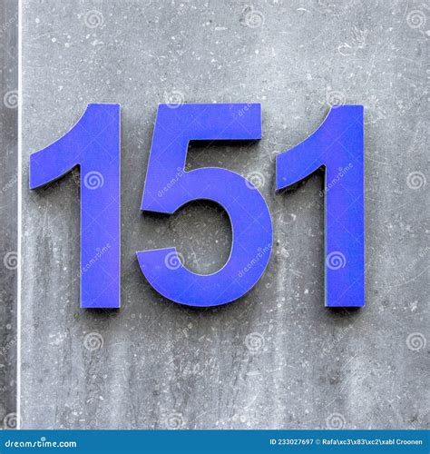 House Number 151 Stock Image Image Of Sign Numerals 233027697