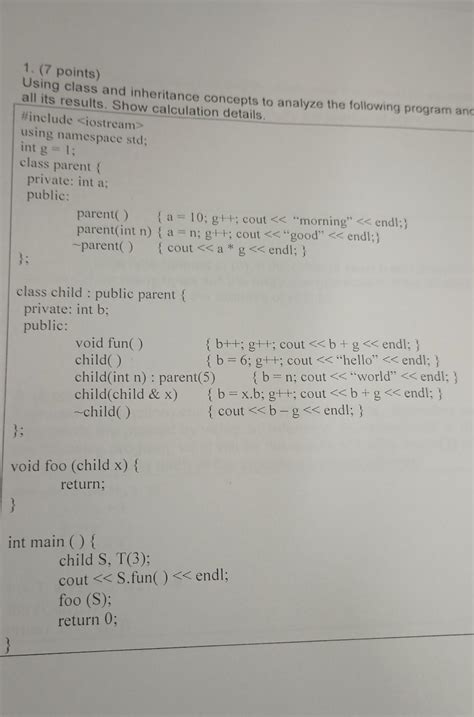 Solved Points Using Class And Inheritance Concepts To Chegg