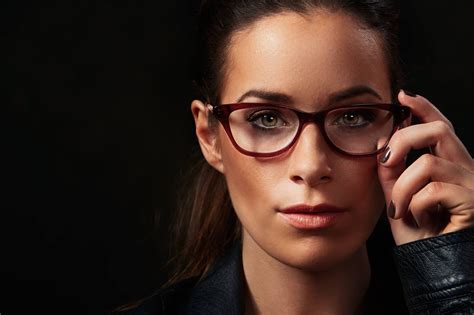 Glasses Body Part Contemplation Women 1080p Close Up Hazel Eyes
