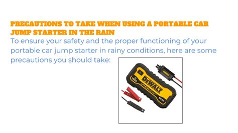 PPT - IS IT SAFE TO USE A PORTABLE CAR JUMP STARTER IN THE RAIN_ PowerPoint Presentation - ID ...