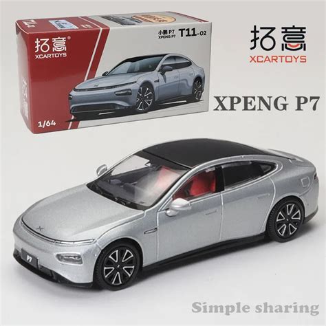 Xcartoys 1 64 Xpeng P7 New Energy Electric Vehicles Alloy Diecast Model