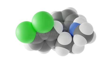 Serotonin Molecule Structural Chemical Formula Ball And Stick Model