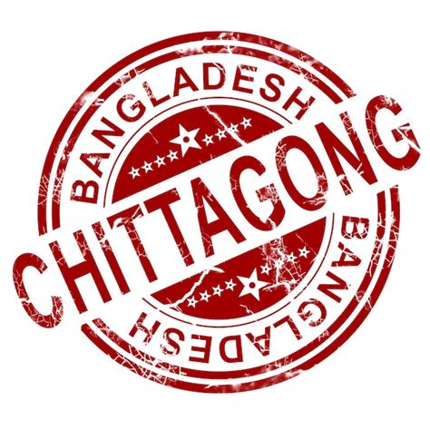 Premium Photo Red Chittagong Stamp