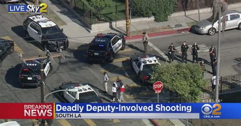 Large Crowd Gathers In South La After Lasd Deputies Shoot Kill Black