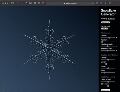 Snowflake Generator By Vivian Wu Math Tool Abakcus