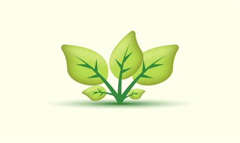 3d Realistic Cartoon Green Leaf Natural Icon Trendy Modern Style Object Symbols Isolated On