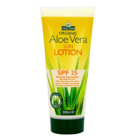 Optima Aloe Vera Sun Lotion 200ml Multiple Spfs Plantx Uk