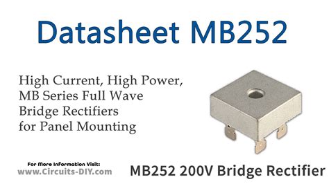 MB252 200V 25A Bridge Rectifier Datasheet