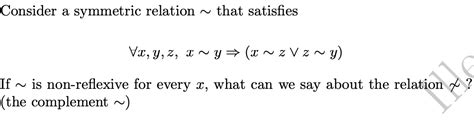 Solved Consider A Symmetric Relation That Satisfies Chegg Com