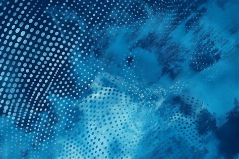 Fondo De Medio Tono En Color Azul Imagen Premium Generada Con IA
