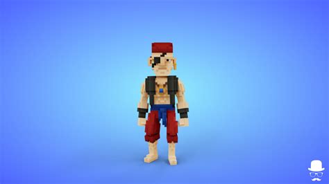 Voxel Pirates Characters Pack 3d Lowpoly Models
