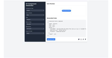 Component Creation Tool Free React Tailwind Component
