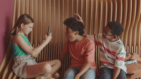 Girl Recording Her Classmate Free Stock Video Footage Royalty Free 4k