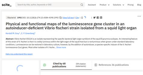 Citation Report Physical And Functional Maps Of The Luminescence Gene
