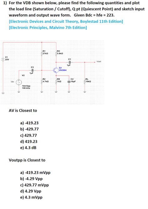 Solved 1 For The Vdb Shown Below Please Find The Following