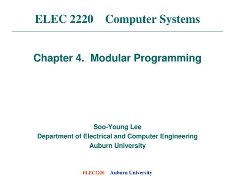 Ppt Elec 2220 Computer Systems Powerpoint Presentation Free Download