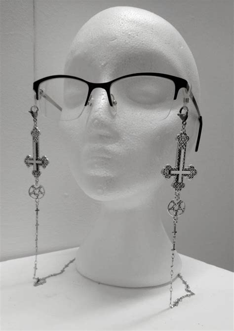 Satanic Glasses Chain Gothic Chain Goth Eyewear Alt Accessory