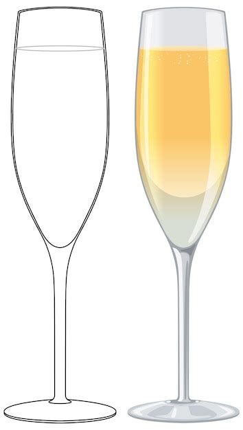 A Clipart Image Featuring Various Glasses Of Drinks And A Bottle 5831042