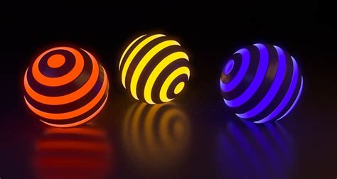 Blender 三色球体3d模型素材资源免费下载 Blender3d模型库