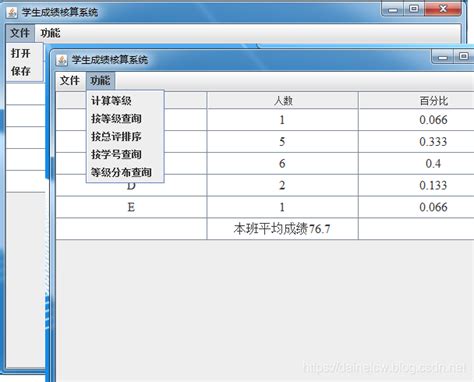 南邮 软件设计实验（java Gui版）一、分数统计10 要求1输入某班级学生的姓名、分数 2对1的分数进行降序 Csdn博客