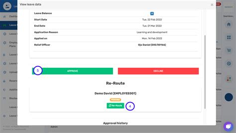 how to reroute an employee s leave request as an admin