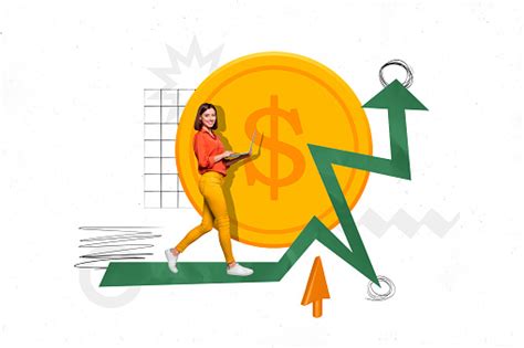 크리 에이 티브 추상 템플릿 그래픽 콜라주 이미지 자신감 숙녀 걷는 돈 버는 현대 장치 절연 흰색 배경 20 24세에 대한 스톡 사진 및 기타 이미지 Istock