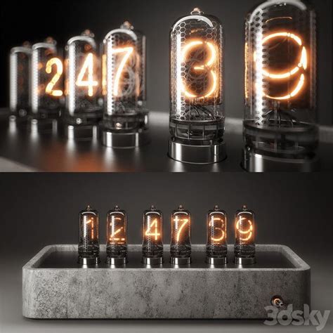 3dline Nixie Tube Clock 0 3d Models Download 3dlinenet