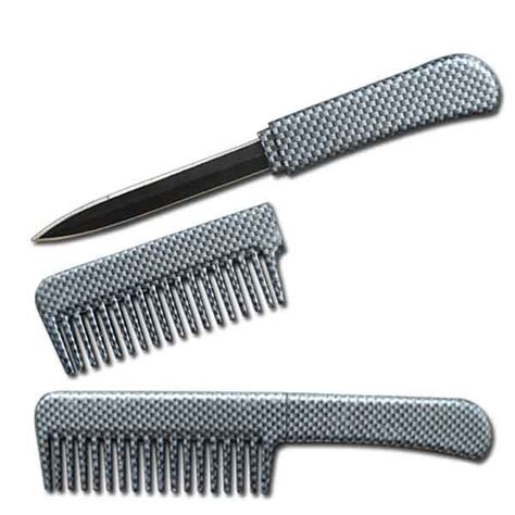 Comb With Hidden Knife Concealed Knife Hidden Knife Comb Black
