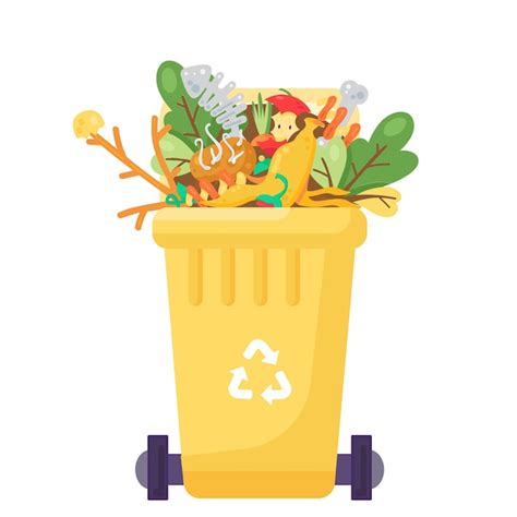 Récipient Rempli D un Couvercle Ouvert Pour Le Stockage Le Recyclage