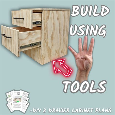 Diy 2 Drawer Cabinet Digital Plans Etsy