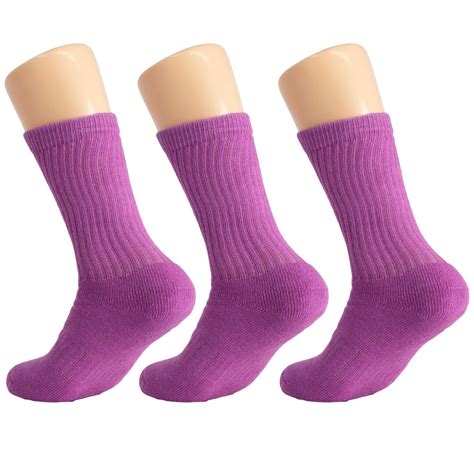 Cotton Crew Socks For Women 3 Pairs Smooth Toe Seam Socks Size 9 11 Etsy