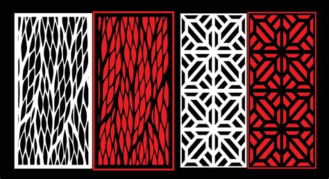 Decorative Wall Panels Set Jali Design CNC Pattern Vector Art At Vecteezy