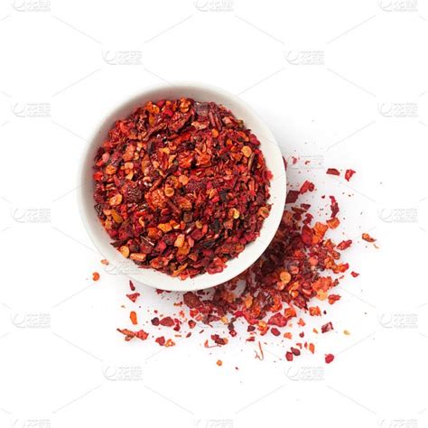 俯视图干燥的红辣椒片在碗素材 花瓣网