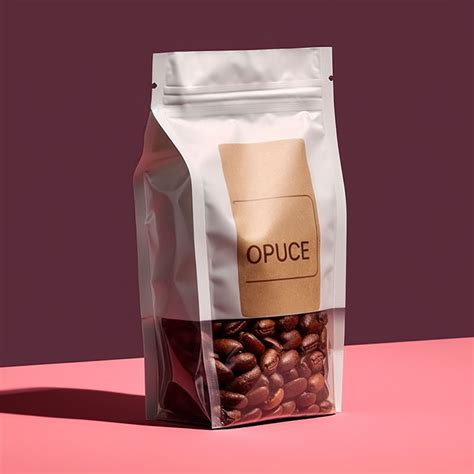 Flat Bottom Eco Friendly Custom Printed Resealable Packaging Kraft Paper Coffee Bags With Valve