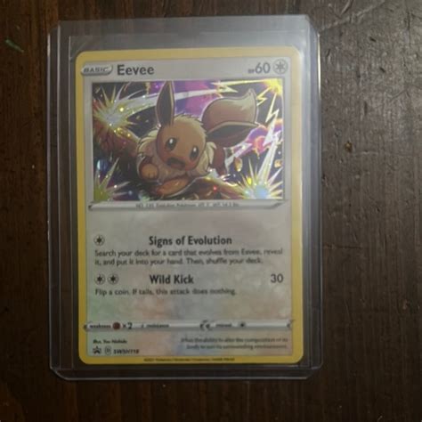 Pokemon Games Eevee Pokmon Card With Holographic Design Poshmark