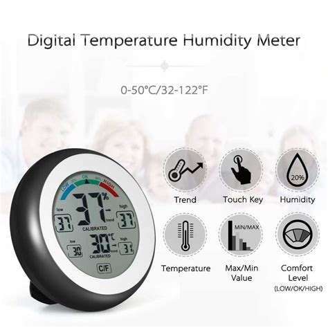 Jual GEMMYSTR9 Meterk Digital Thermometer Hygrometer Min Max Value CJ
