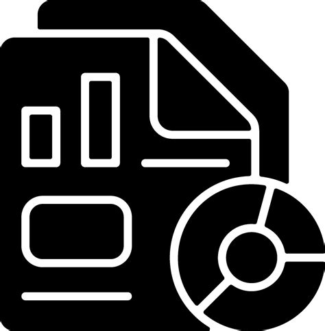 Business Or Analytical Report File Solid Black Icon 66721667 Vector Art