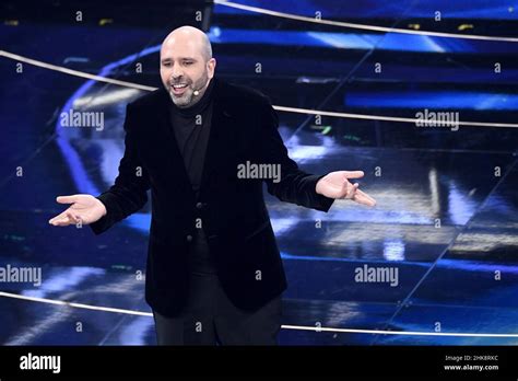 Sanremo Nd Italian Song Festival Second Evening Checco Zalone Stock Photo Alamy