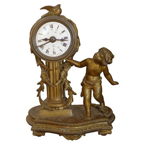 Looping Desk Clock Made In Switzerland 15 Jewels Sale At 1stdibs