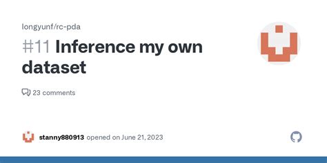 Inference My Own Dataset · Issue 11 · Longyunfrc Pda · Github