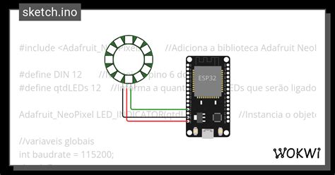 Ccbws2812adafruitneopixelblink Wokwi Esp32 Stm32 Arduino Simulator