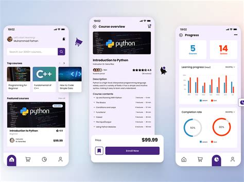 Mobile Elearning App Ui By Muhammad Farhan On Dribbble