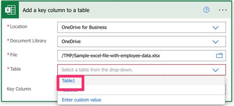 Power Automate Office 365 Excel Add A Key Column To A Table Action Manuel T Gomes