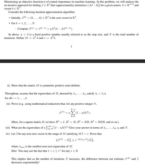 Solved Minimizing An Objective Function Is Of Central Chegg Com