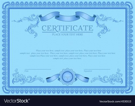 Certificate Or Coupon Template Royalty Free Vector Image