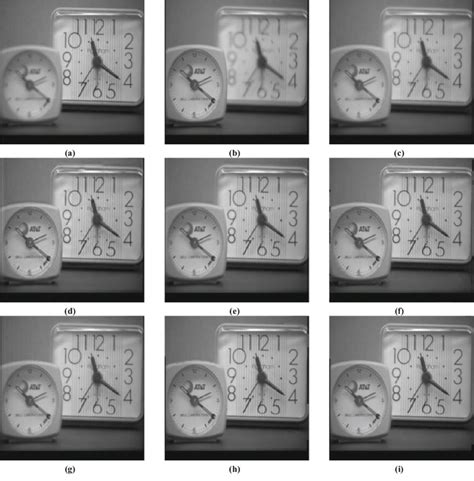 Clock Database Source Images And The Fusion Results Same Order As