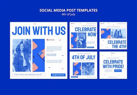 Free Psd 4th Of July Celebration Instagram Posts