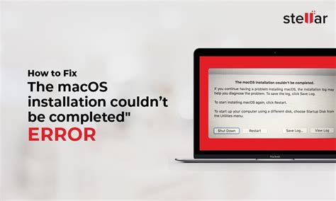 How To Fix “the Macos Installation Could Not Be Completed” Error