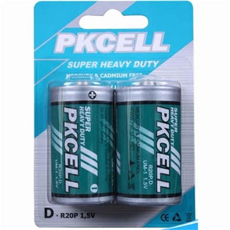 Pkcell R20p 2b 15v Heavy Duty Zinc Chloride Battery Pack Of 2