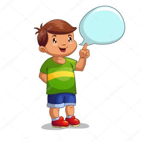 Cartoon Boy Speech Bubble